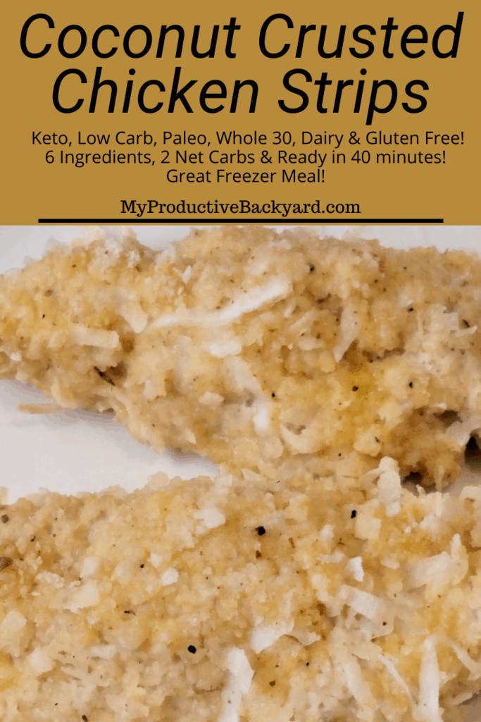 Coconut Crusted Chicken Strips - My Productive Backyard