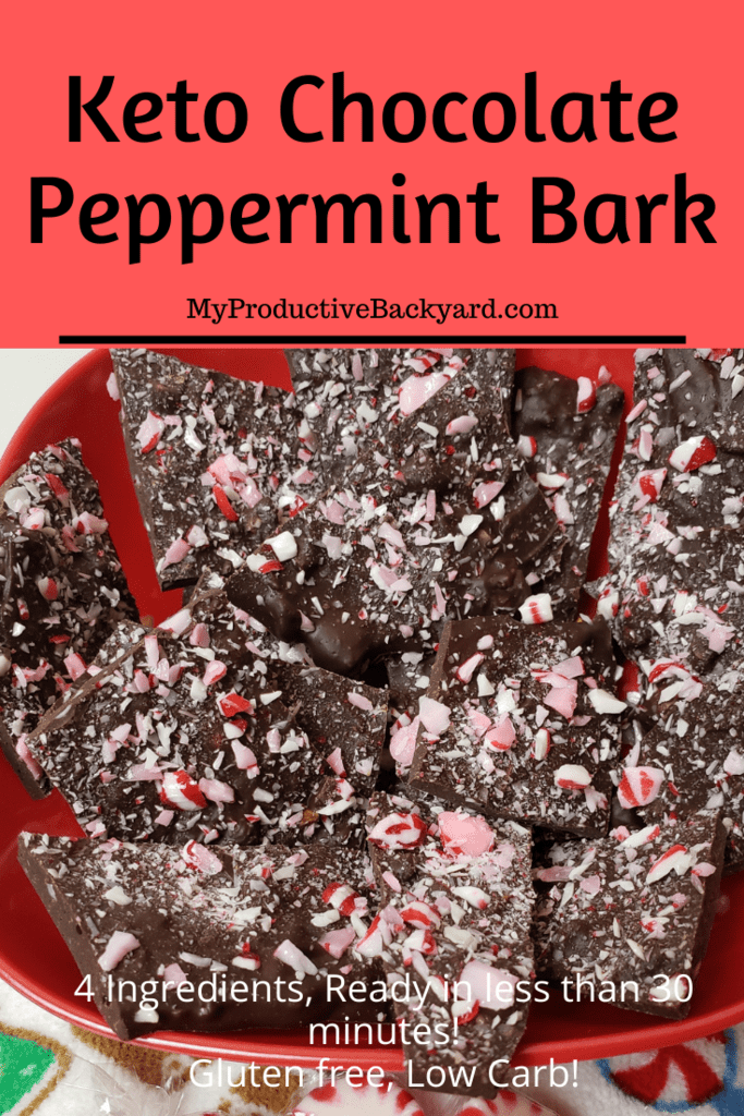 Keto Chocolate Peppermint Bark - My Productive Backyard